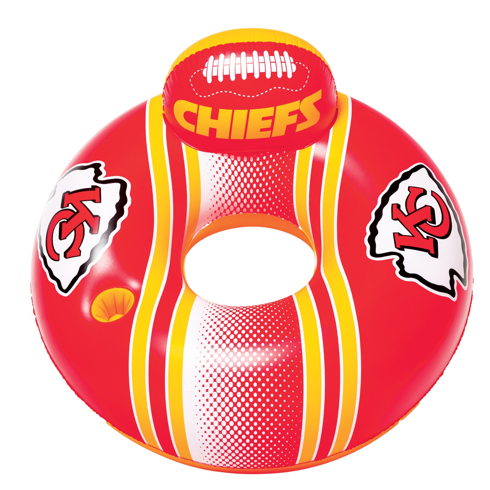 Kansas City Chiefs 42 in Pool Float with cupholder and backrest