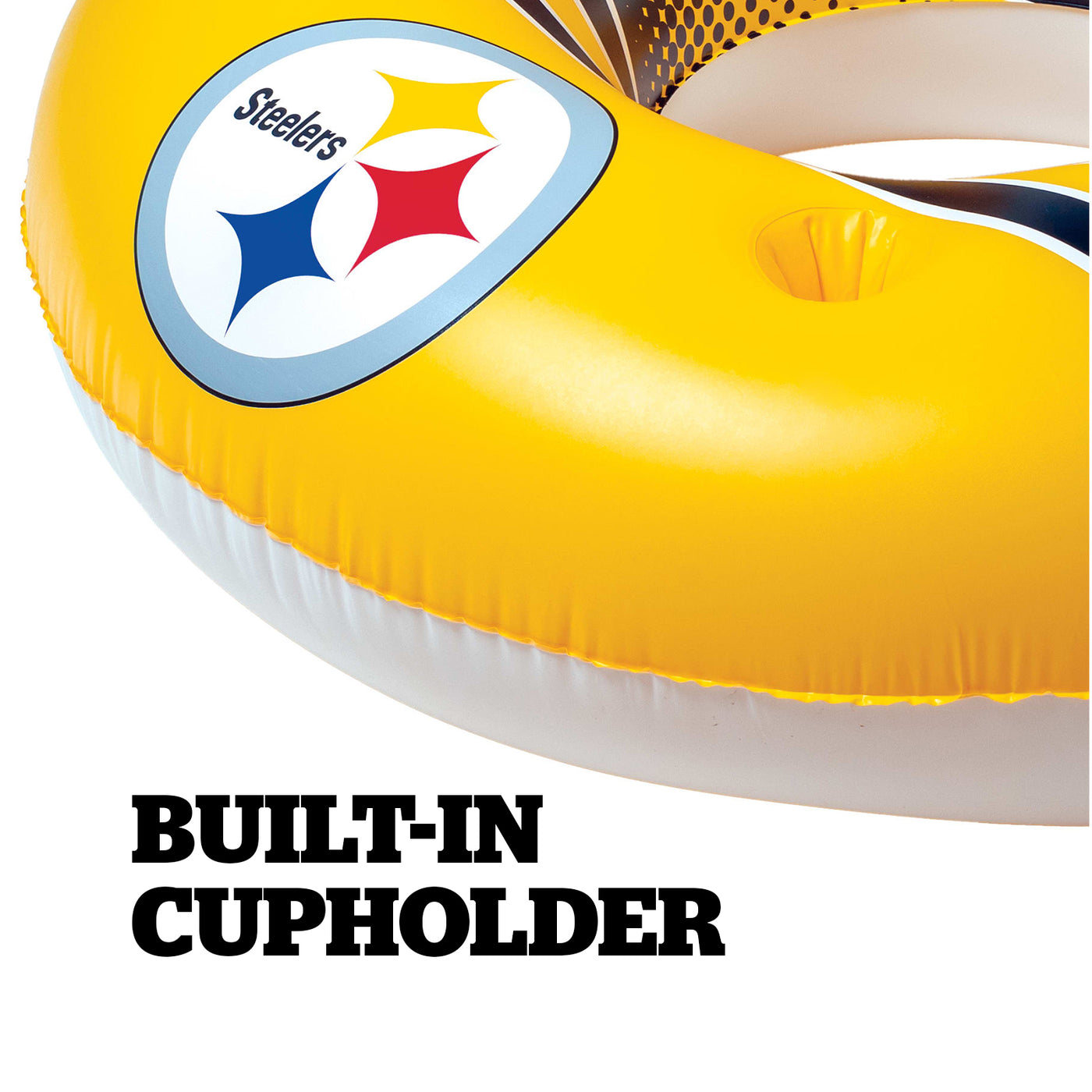 Pittsburgh Steelers 42 in Pool Float with cupholder and backrest